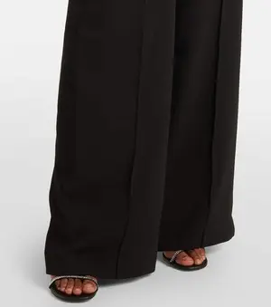 Solace London Perla Ruffled Satin-trimmed Jumpsuit
