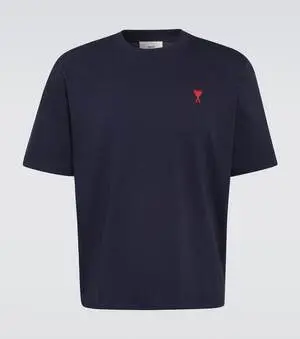 AMI Paris De Cœur Cotton T-shirt - Blue