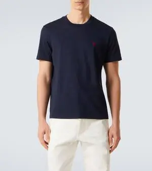 AMI Paris De Cœur Cotton T-shirt - Blue