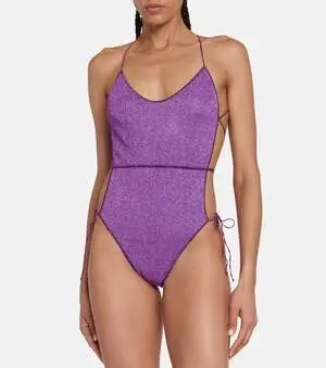 Oseree Lumiere Scoop Neck Swimsuit - Purple