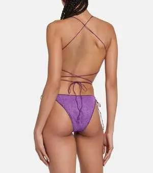 Oseree Lumiere Scoop Neck Swimsuit - Purple