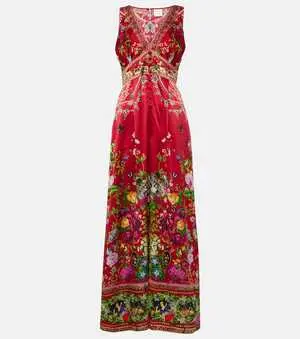 Camilla Printed Silk Jumpsuit - Multicoloured