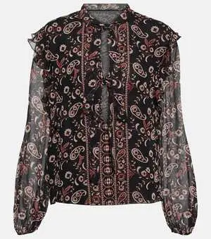 Giambattista Valli Printed Silk Blouse
