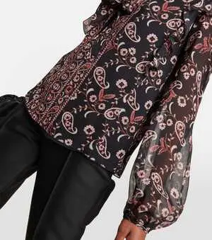 Giambattista Valli Printed Silk Blouse
