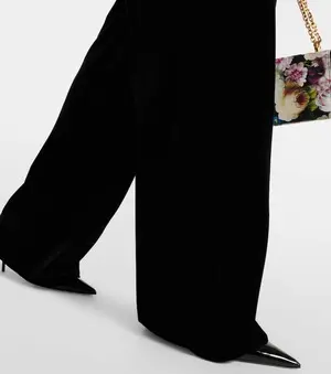 Dolce & Gabbana High-rise Wide-leg Velvet Pants