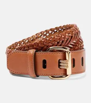 Etro Woven Leather Belt - Yellow