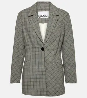 GANNI Checked Blazer