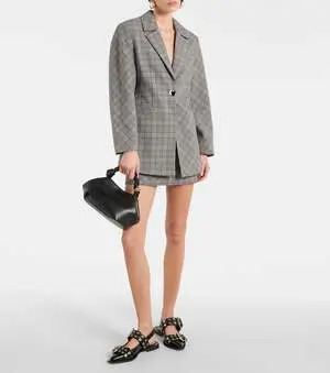 GANNI Checked Blazer