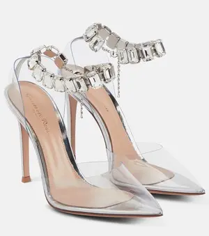 GIANVITO ROSSI Embellished Pvc Pumps - Neutrals