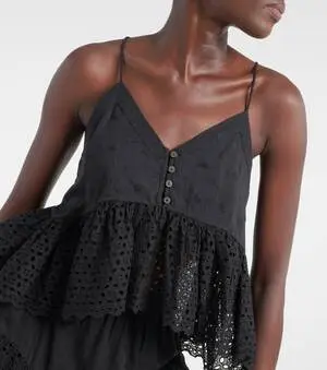 MARANT ETOILE Embroidered Peplum Top