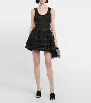 Alaïa Crinoline Wool-blend Mini Dress