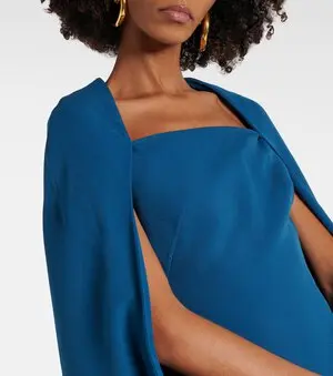 Safiyaa Cinza Caped Gown