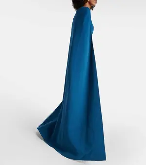 Safiyaa Cinza Caped Gown
