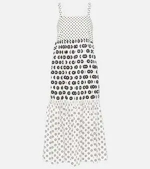 Tory Burch Printed Cotton-blend Midi Dress - Multicoloured