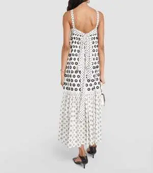 Tory Burch Printed Cotton-blend Midi Dress