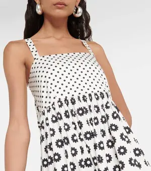 Tory Burch Printed Cotton-blend Midi Dress