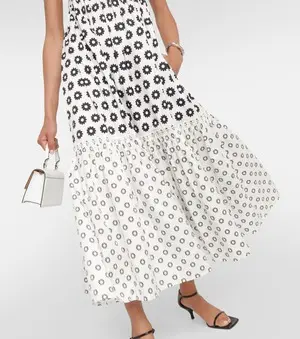 Tory Burch Printed Cotton-blend Midi Dress