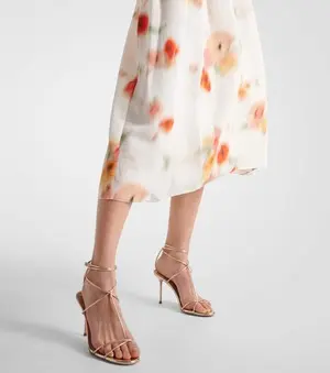 Vince Floral Gathered Midi Skirt