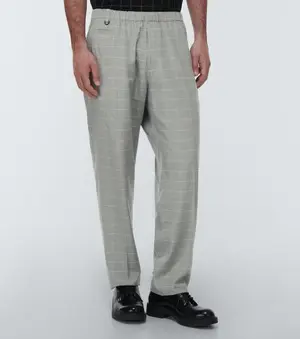 UNDERCOVERISM Checked Silk-blend Trousers