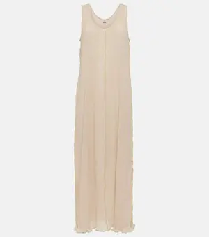 TOTEME Plisse Maxi Dress - Beige