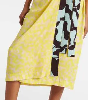 Dries Van Noten Printed Wrap Midi Dress