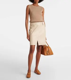 Max Mara Coated Jersey A-line Mini Skirt