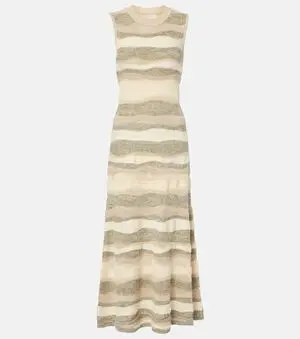 Ulla Johnson Gaia Cotton-blend Midi Dress - Multicoloured