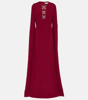 Elie Saab Embellished Crepe Gown
