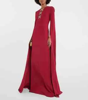 Elie Saab Embellished Crepe Gown