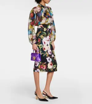 Dolce & Gabbana Floral Silk Chiffon Blouse