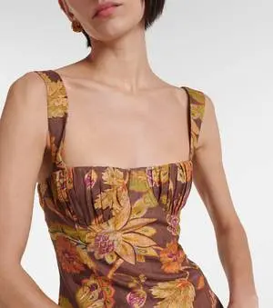 SIR. Floral Linen Minidress