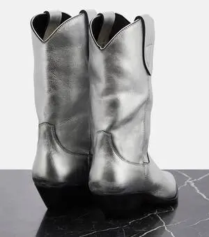 Isabel Marant Étoile Duerto Metallic Leather Cowboy Boots