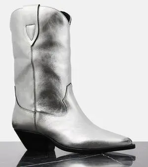 Isabel Marant Étoile Duerto Metallic Leather Cowboy Boots