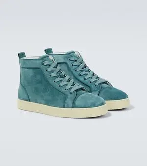 CHRISTIAN LOUBOUTIN Louis Suede High Top Sneakers