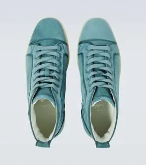 CHRISTIAN LOUBOUTIN Louis Suede High Top Sneakers
