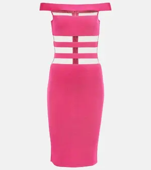 Balmain Off-shoulder Mini Dress