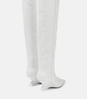 Attico Cheope Leather Over-the-knee Boots - White