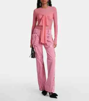 Blumarine Low-rise Straight Cargo Jeans