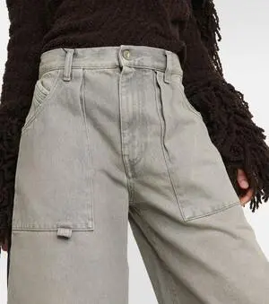 Attico Effie High-rise Barrel-leg Jeans