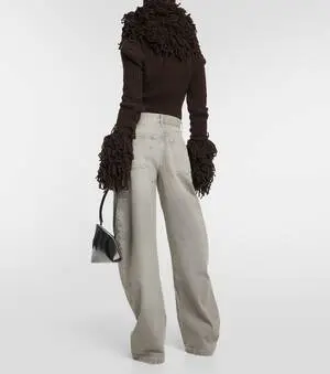 Attico Effie High-rise Barrel-leg Jeans