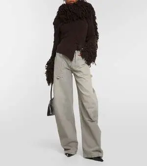 Attico Effie High-rise Barrel-leg Jeans