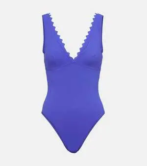 KARLA COLLETTO Scalloped Swimsuit - Purple