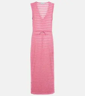 Melissa Odabash Annabel Open-knit Midi Dress - Pink