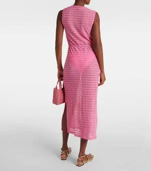 Melissa Odabash Annabel Open-knit Midi Dress
