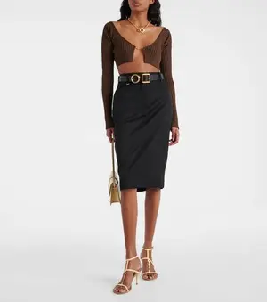 Jacquemus La Jupe Bari Virgin Wool Midi Skirt