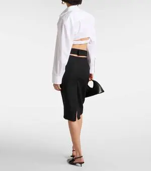Jacquemus La Jupe Bari Virgin Wool Midi Skirt