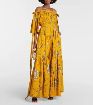 Erdem Floral Cotton Maxi Dress