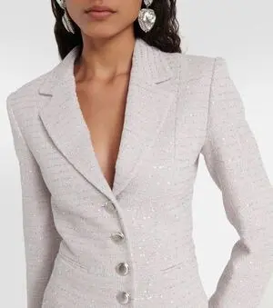 Alessandra Rich Sequined Tweed Blazer