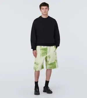Y3 Printed Wool-blend Shorts