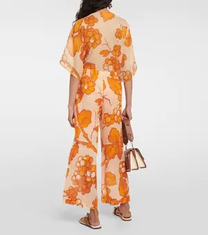 Etro Printed Ramie Trousers